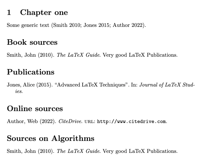 BibLaTeX Basics CiteDrive Docs